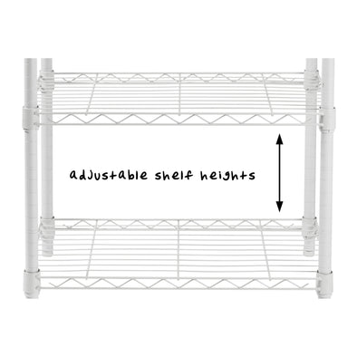 Chrome Small 2-Tier Adjustable Shelving Unit