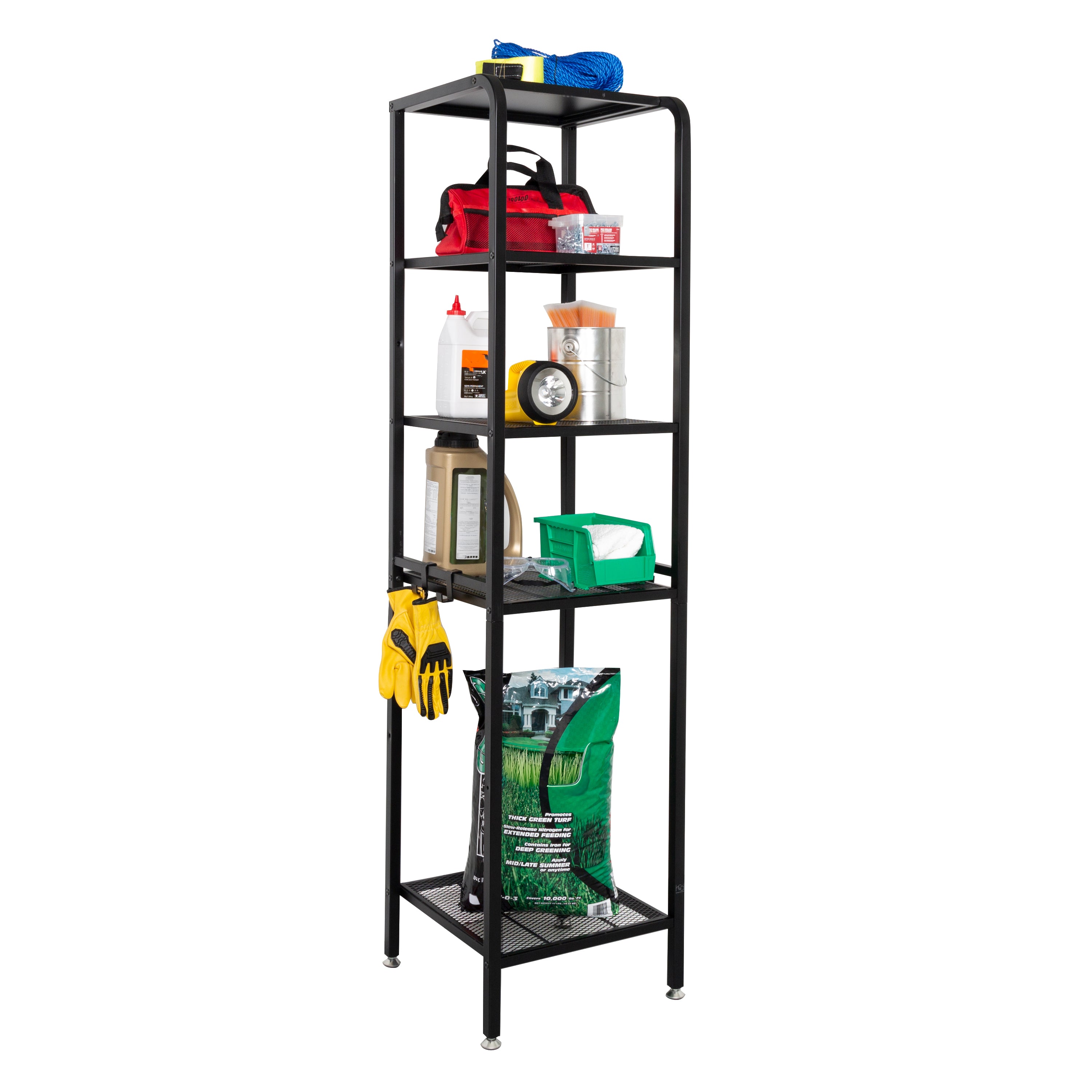4 tier shelving unit store
