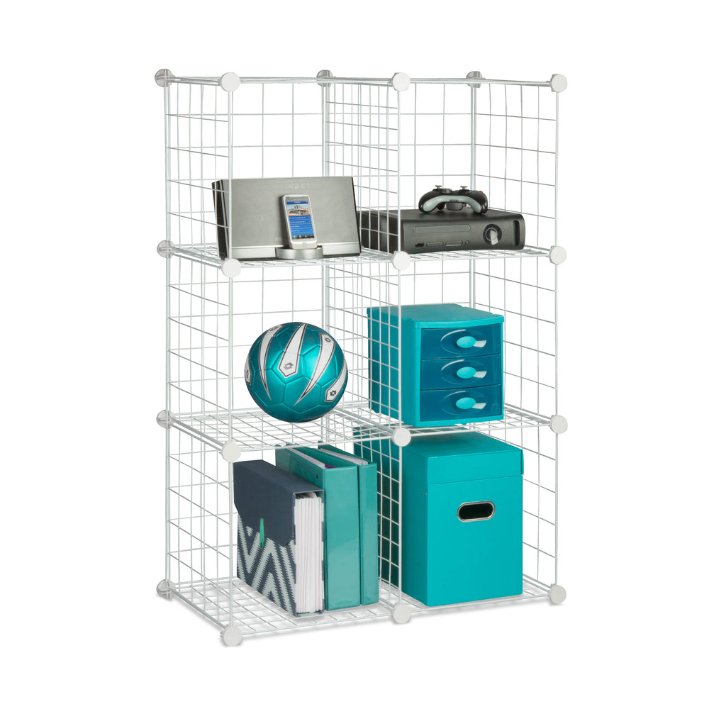 White 6-Cube Modular Storage Organizer