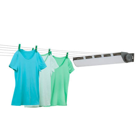 White 5-Line Retractable Clothesline